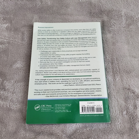 A Productivity Press | Other | Lean Safety Transforming Your Safety ...